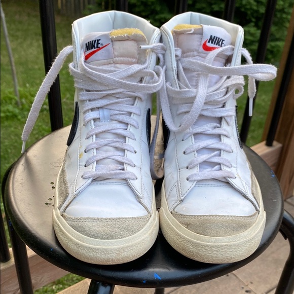 Nike | Shoes | Nike White Hightop Sneakers | Poshmark